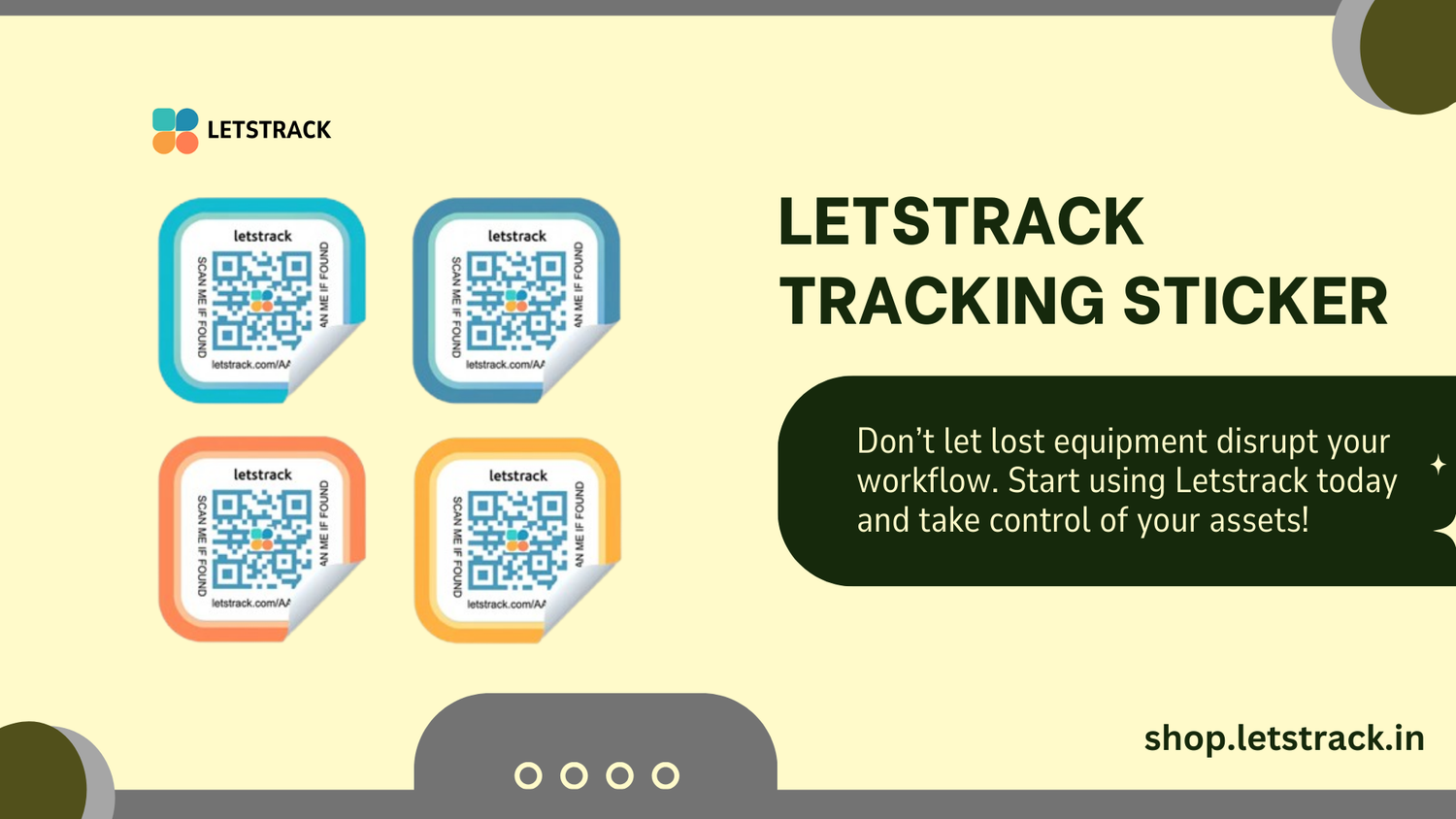 Track Lost Equipment with Letstrack: QR Code Stickers