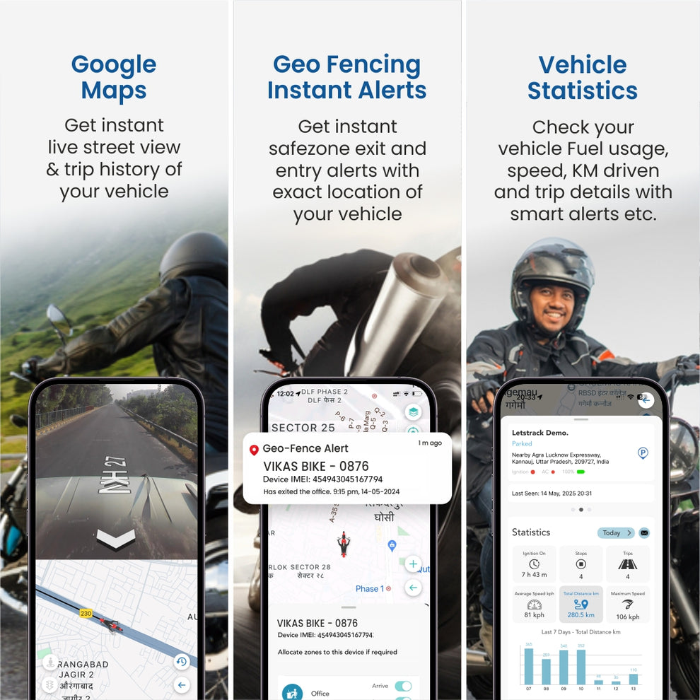 Two-Wheeler GPS Tracker for Bikes, Scooters & EVs | Letstrack